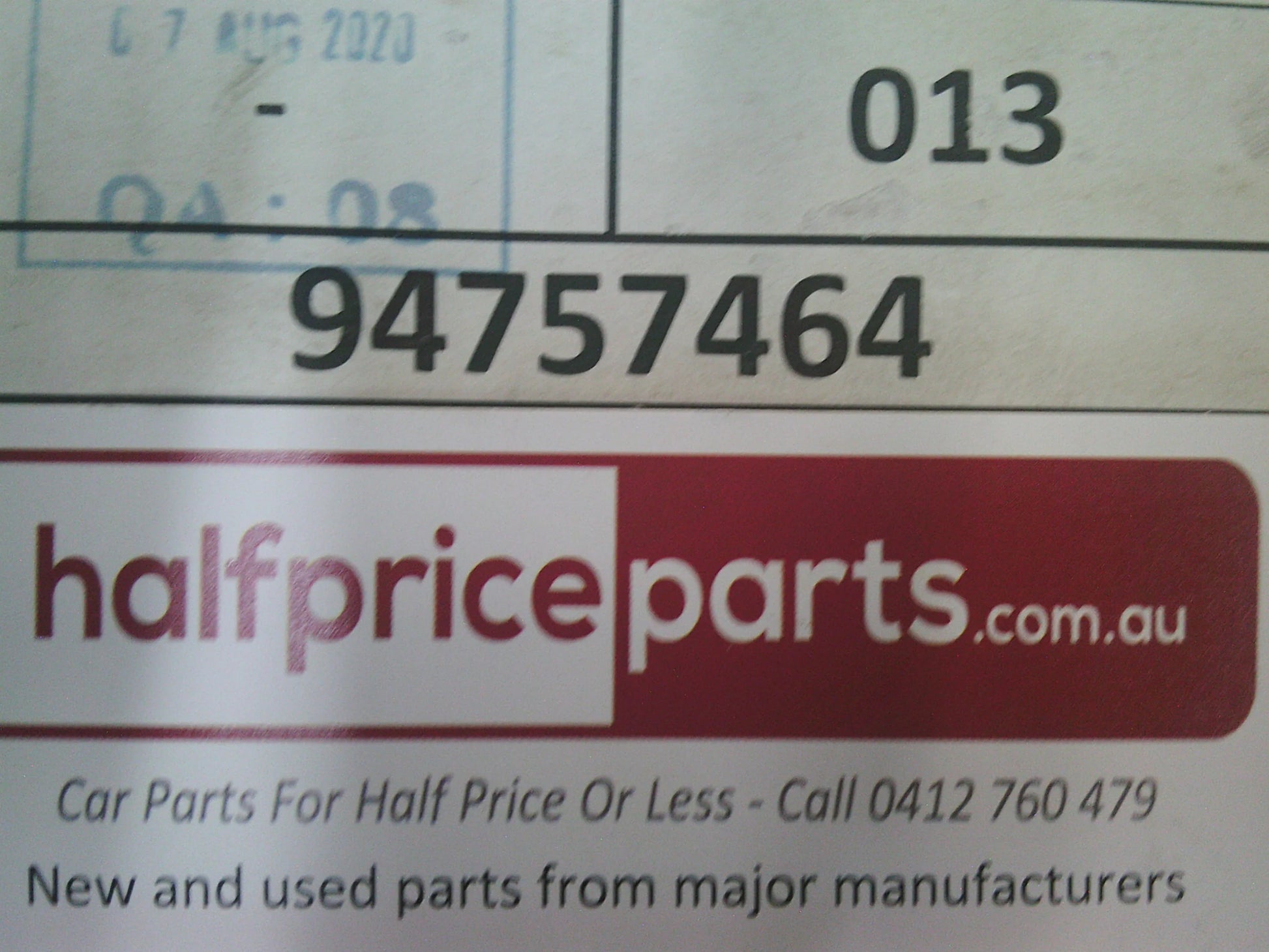 Holden RG Colorado Crew Cab 2WD/4WD Genuine Right Hand Rear Lower Inne ...