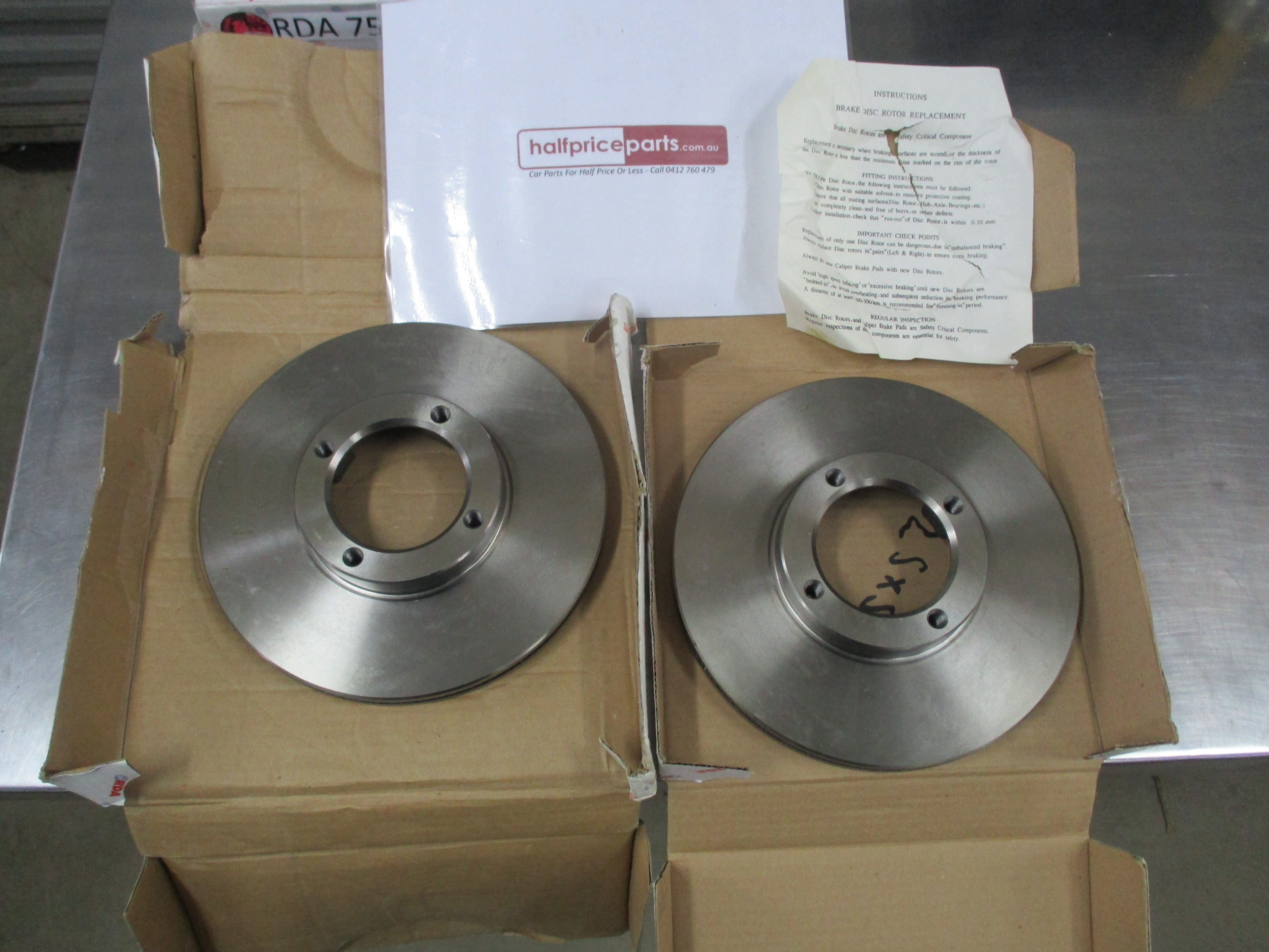 RDA Standard Front Disc Rotors (Pair) Suits Toyota Lite Ace New Part ...