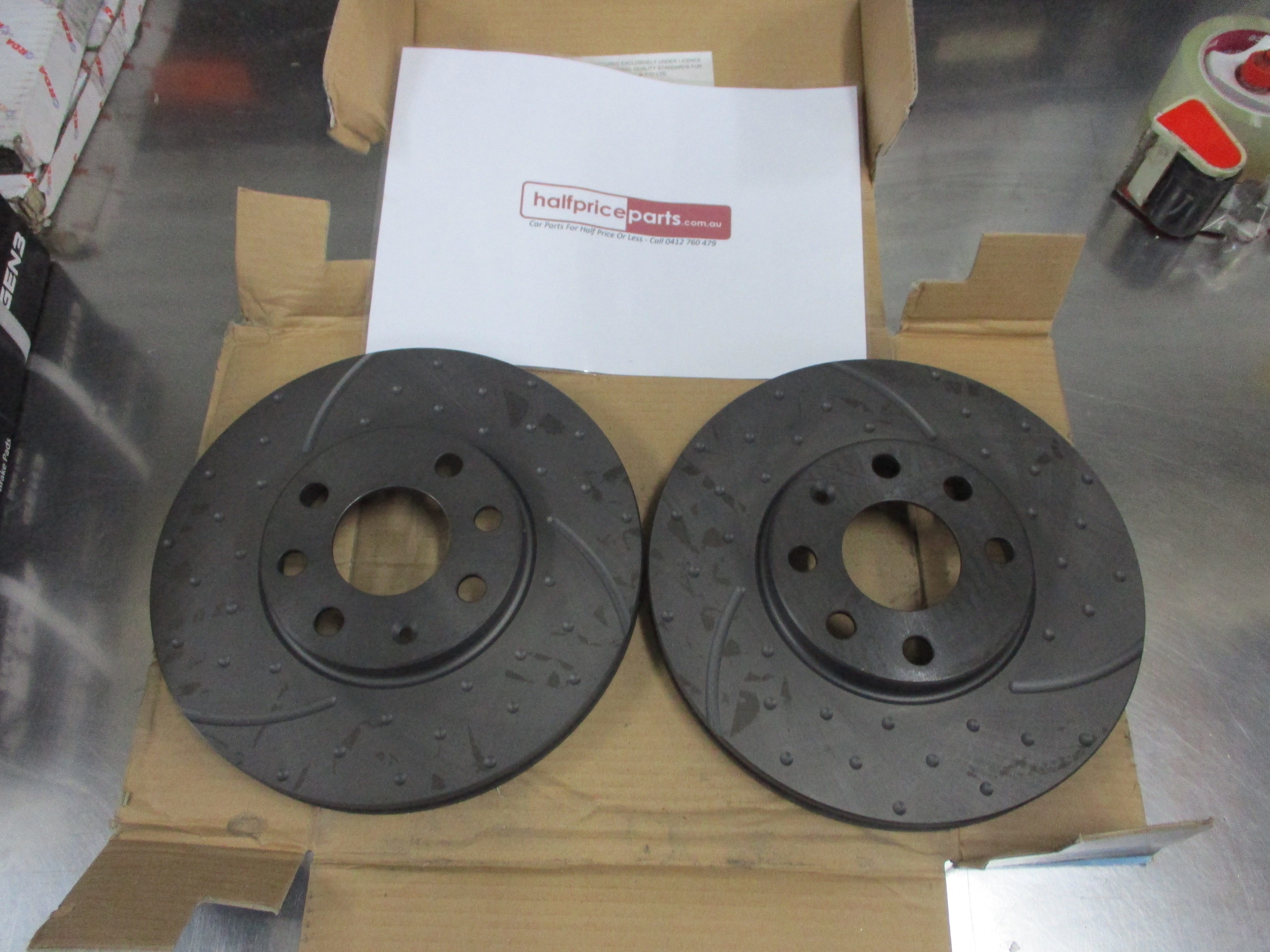 RDA Front Disc Rotors (Pair) Slotted/Dim Suits Holden Astra TS New Par ...