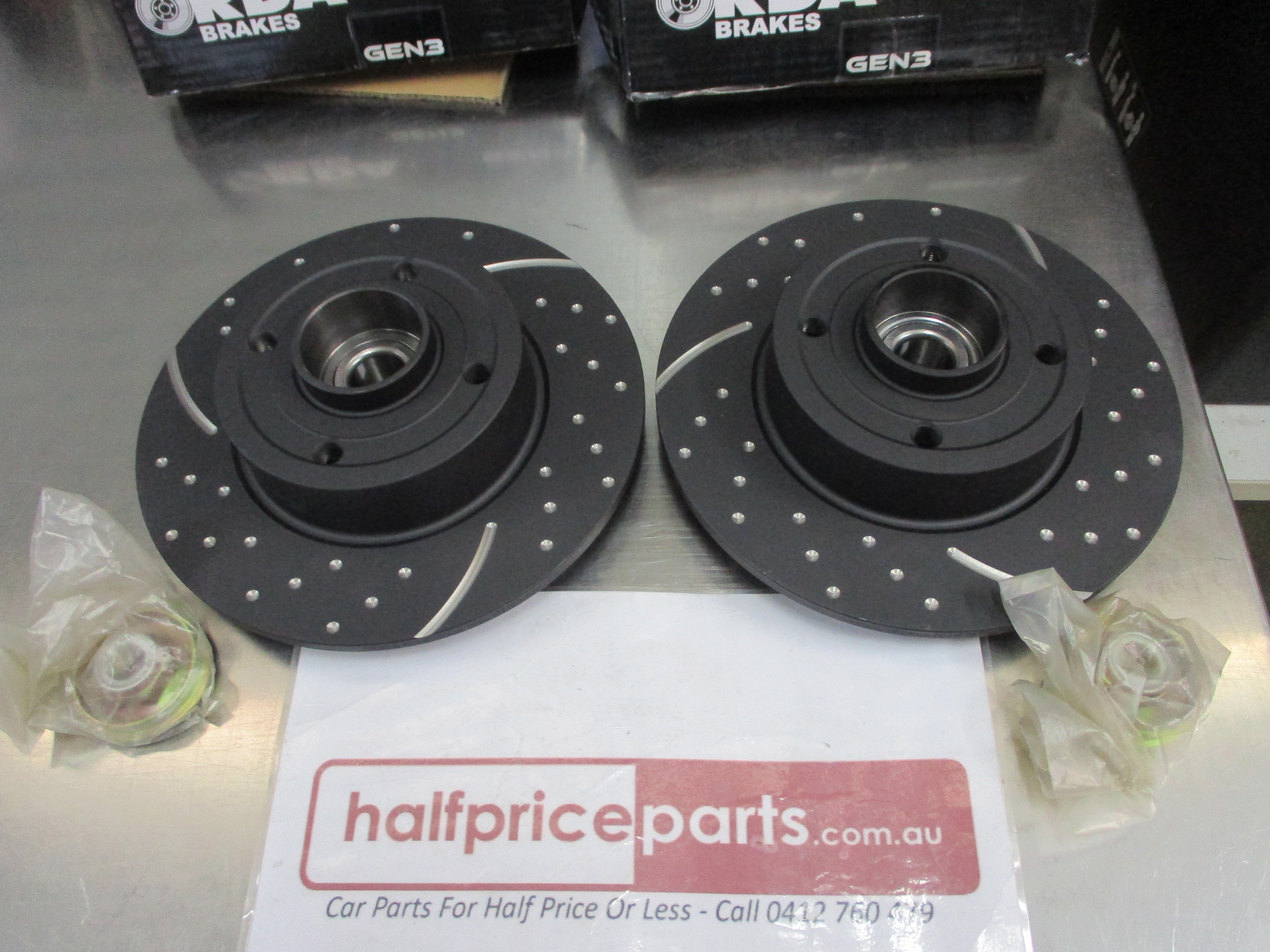 RDA Rear Disc Rotors (Pair) Slotted-Dimpled Suits Renault Megane New P ...