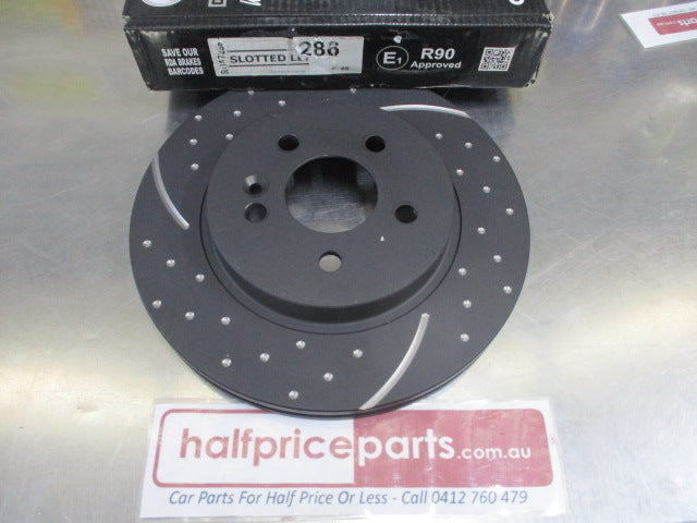 RDA Front Left Slotted And Dimpled Disc Rotor (SINGLE) Suits Mercedes ...