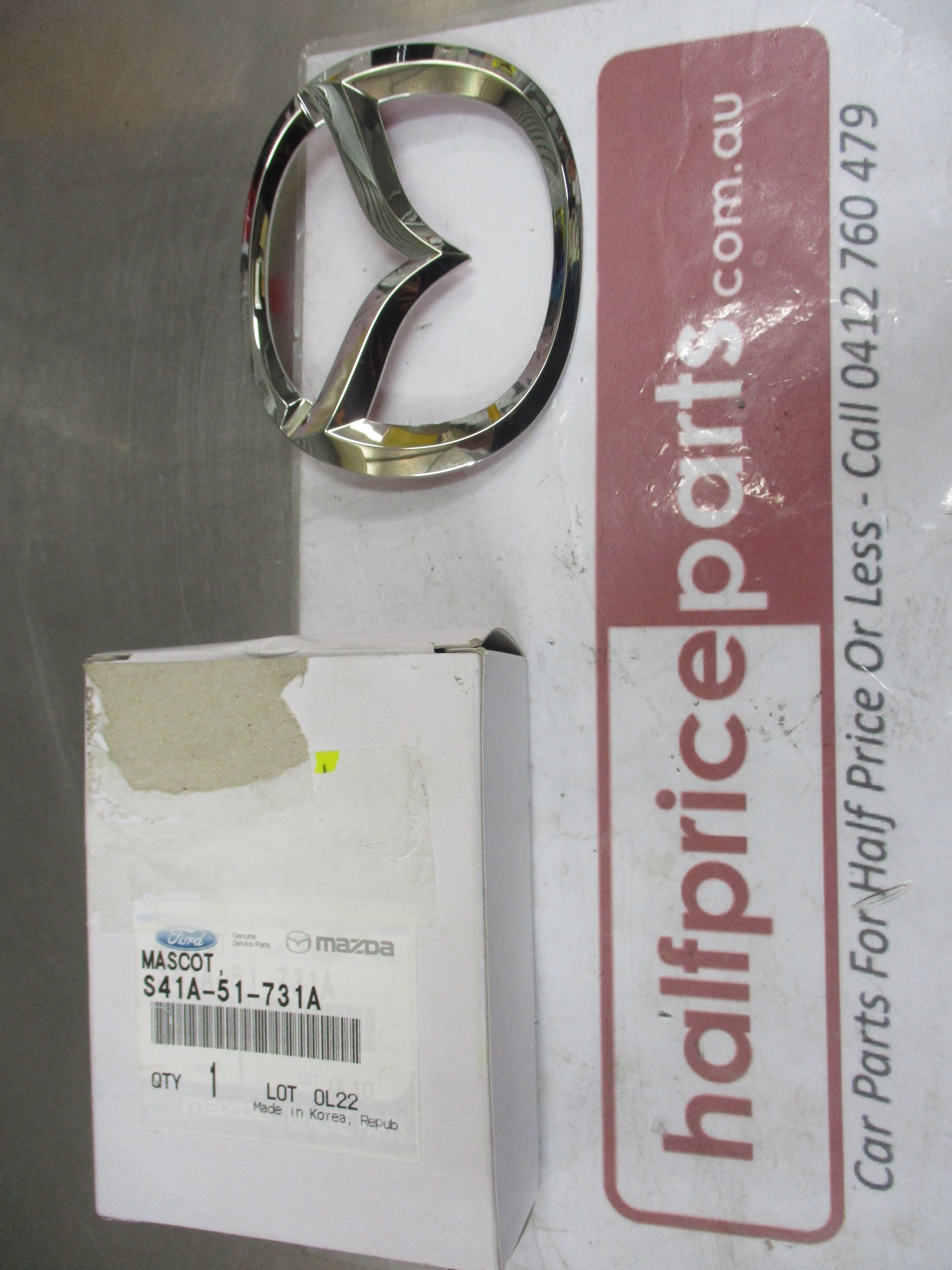 Mazda Protage Genuine Front Grille Emblem Chrome New Part – Half Price ...