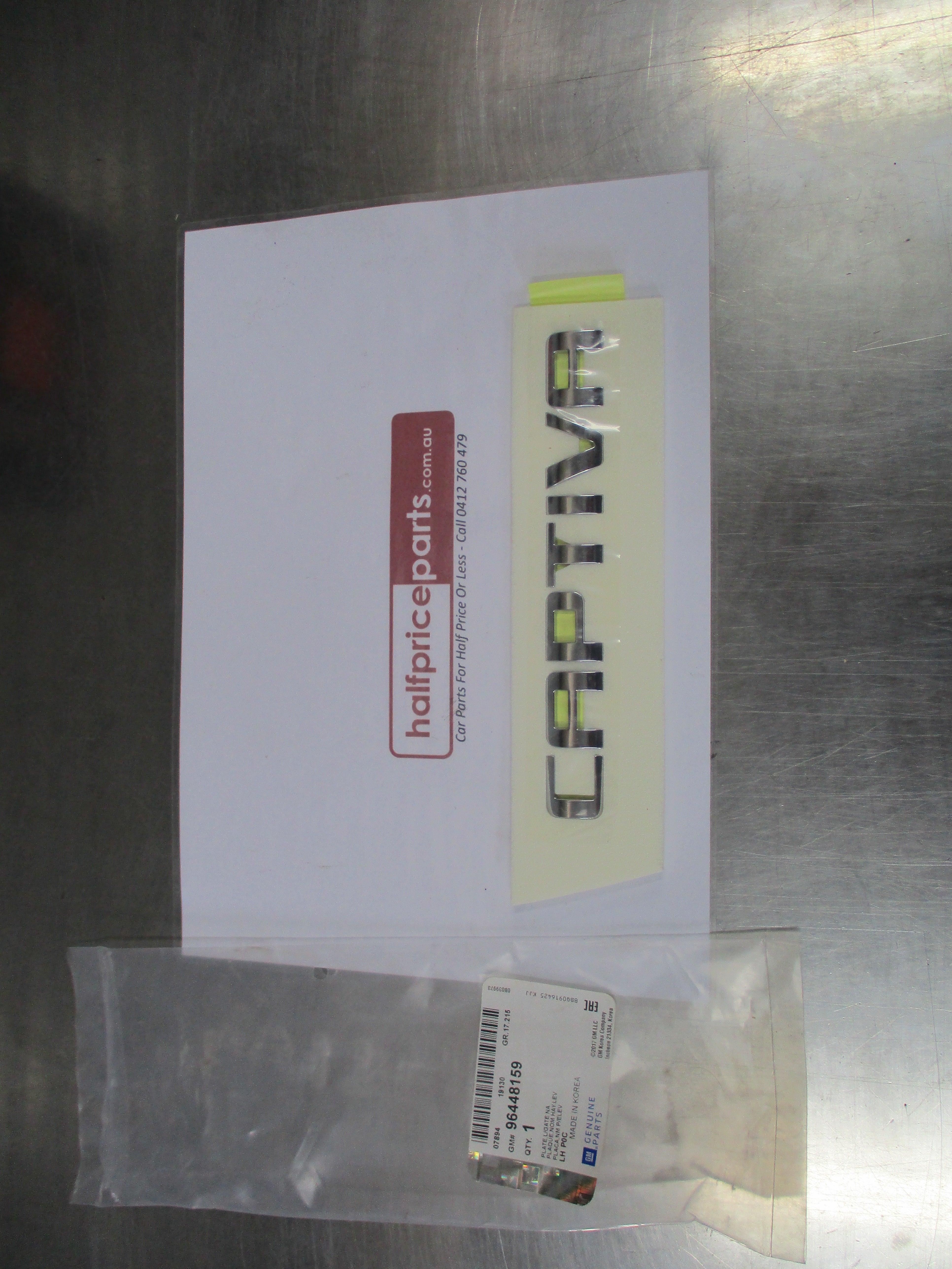 Holden Captiva Genuine Rear Tail Gate Emblem New Part – Half Price ...