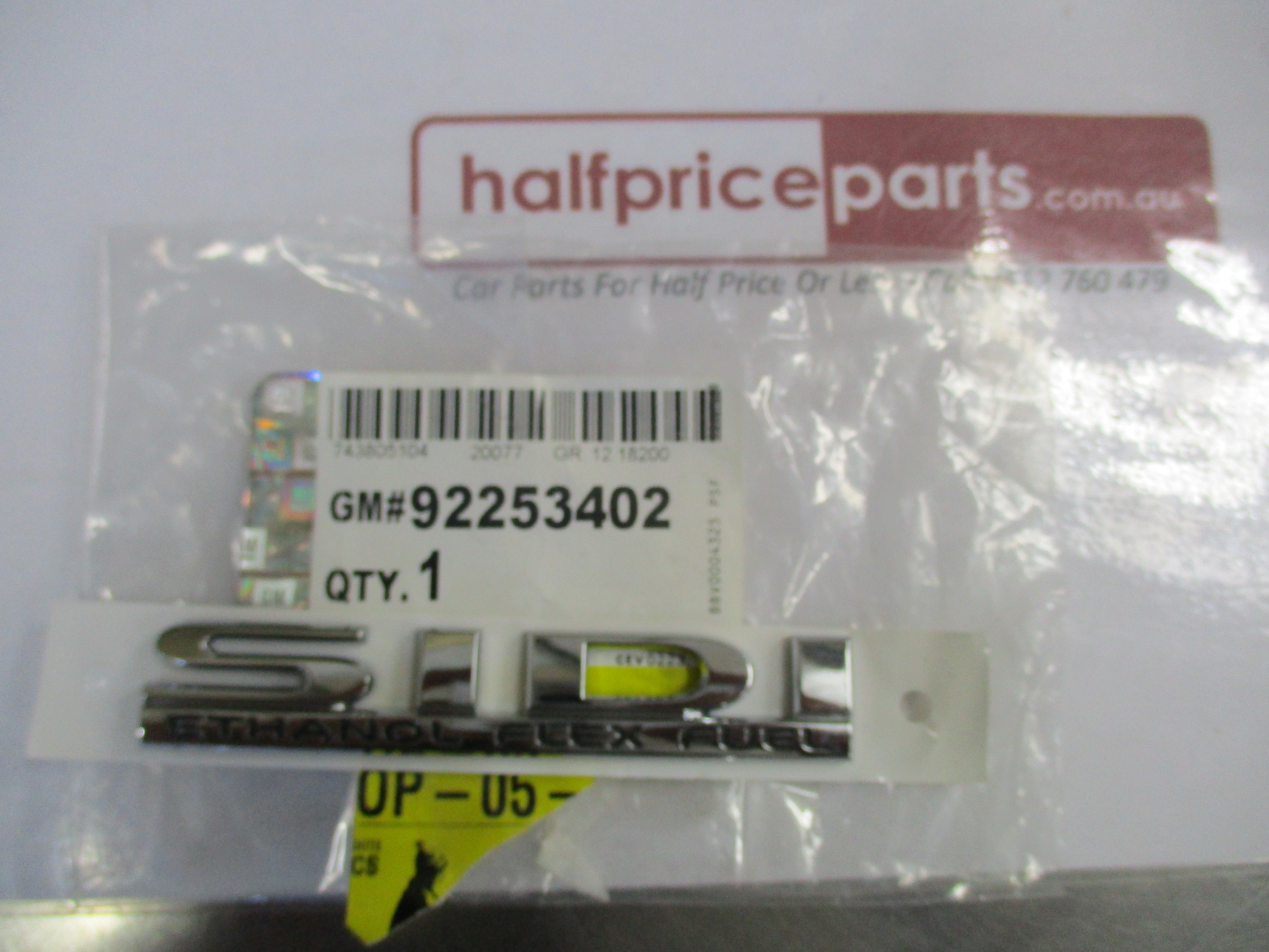 Holden VE Commodore Genuine SIDI Ethanol Flex Fuel Badge New Part ...