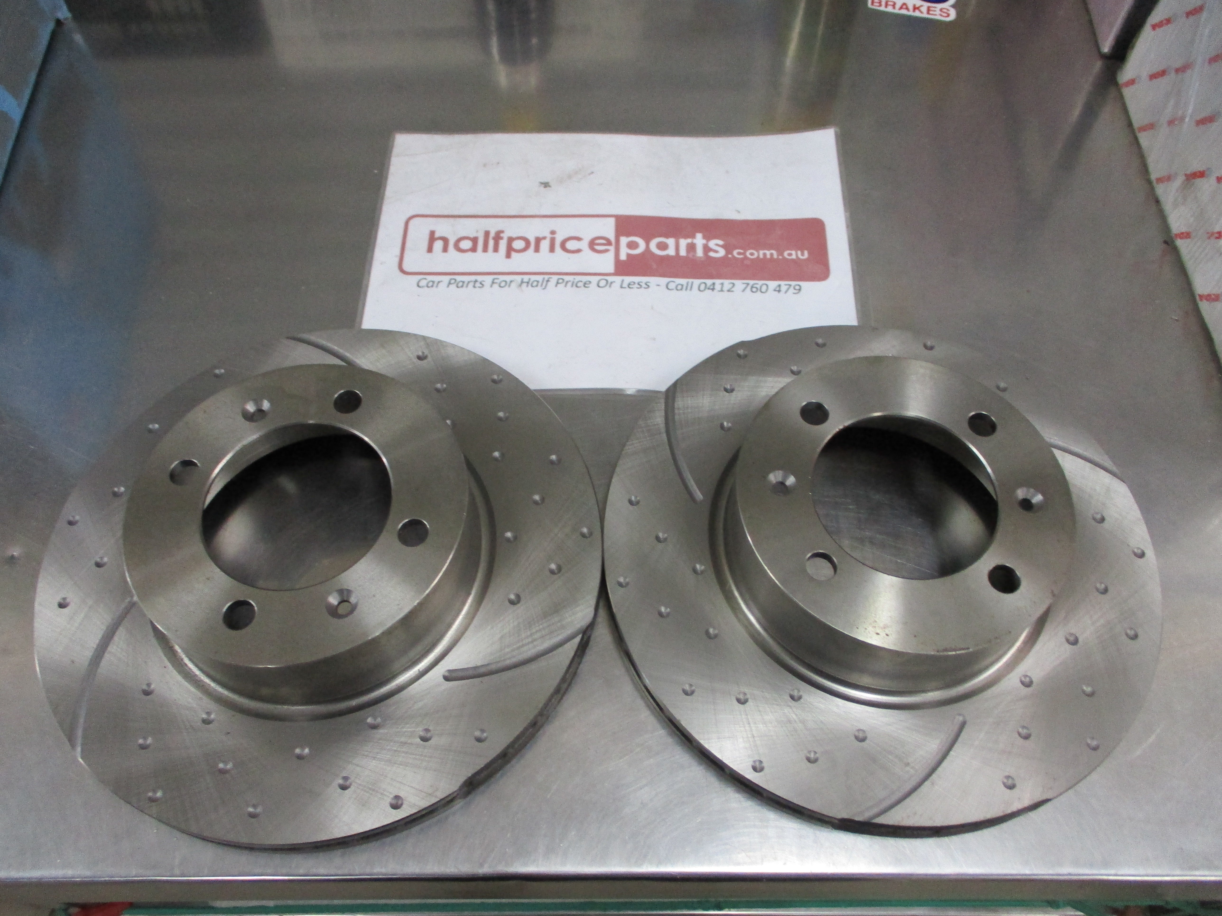 RDA Front Disc Rotors Slotted-Dimpled (Pair) Suits SAAB 900 Turbo New ...
