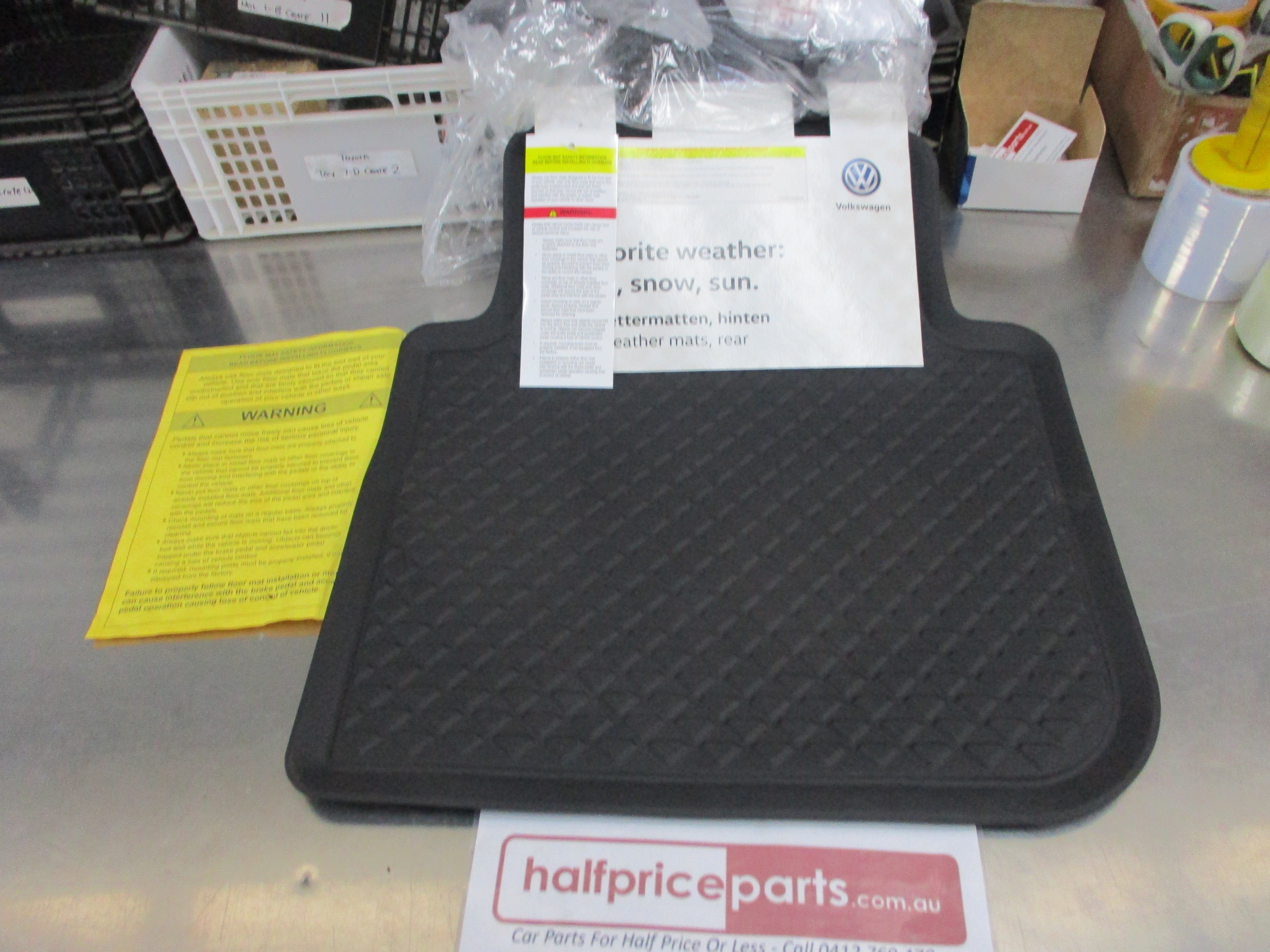 VW Tigan Genuine Titanium Black Rear Set Of Rubber Mats New Part – Half ...