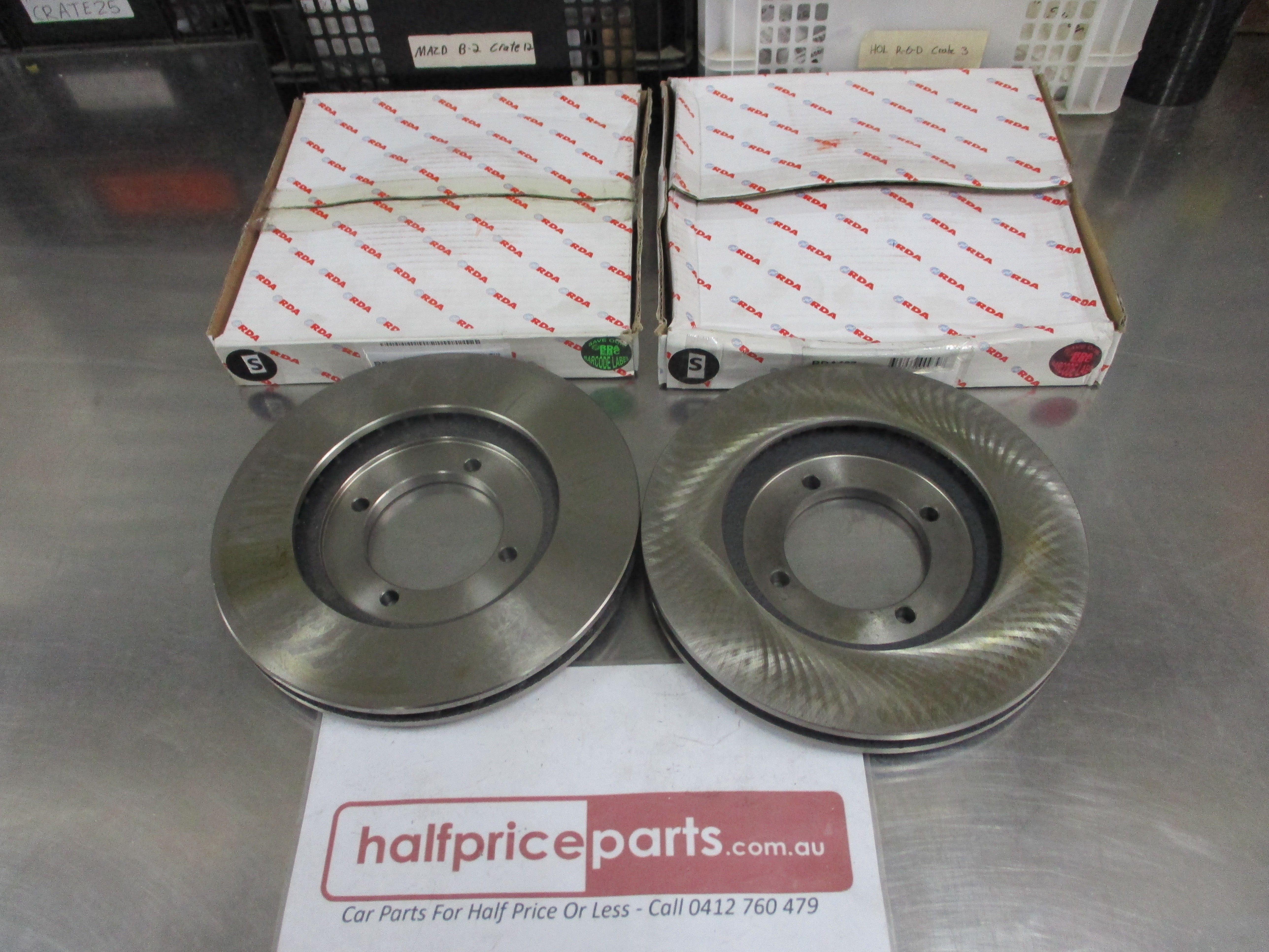 RDA Front Standard Disc Rotors (Pair) Suits Mitsubishi Lancer CB 1.5-1 ...