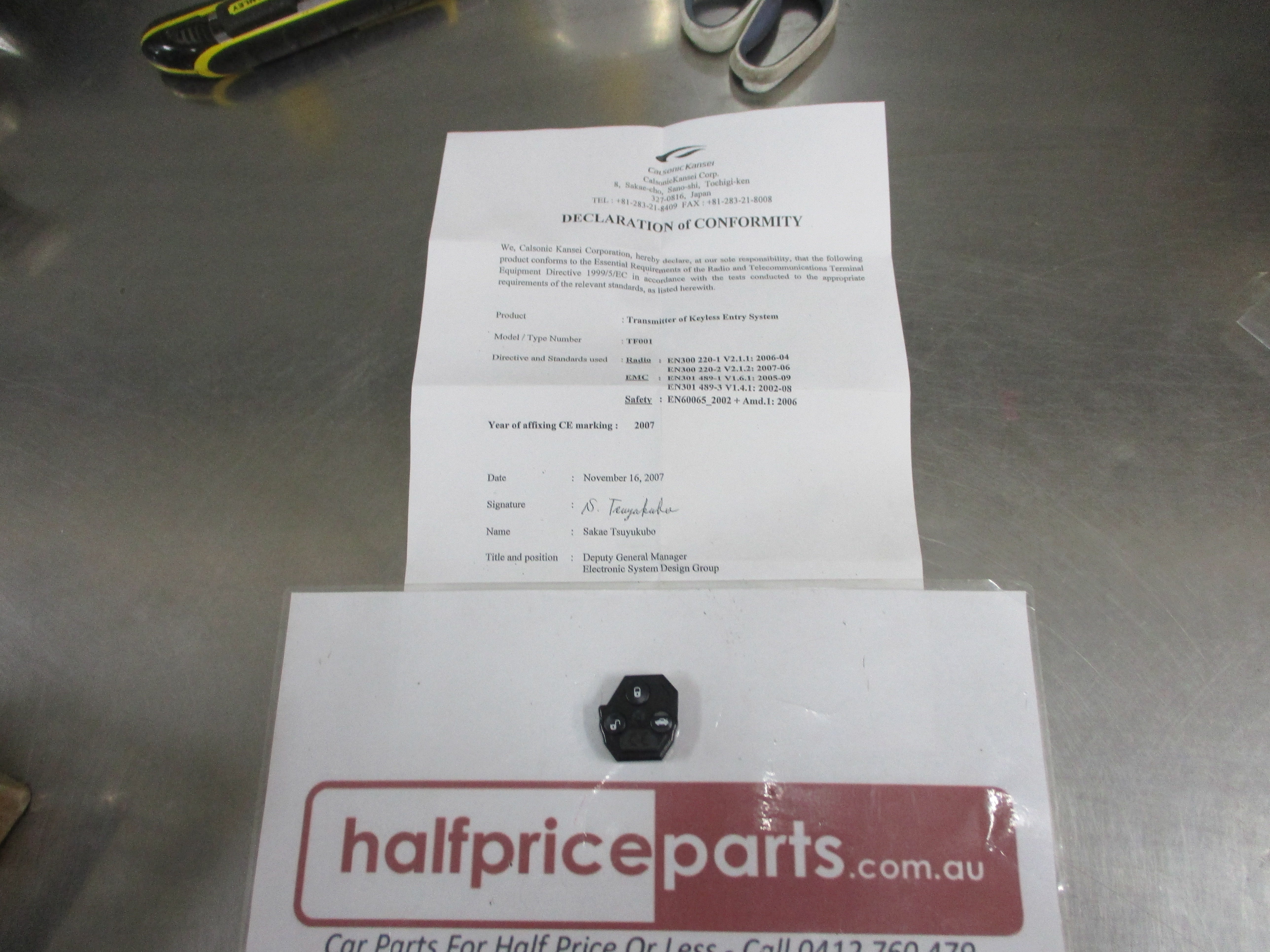 Subaru Legacy Genuine 3 Button Remote Keyless Trans New Part – Half ...