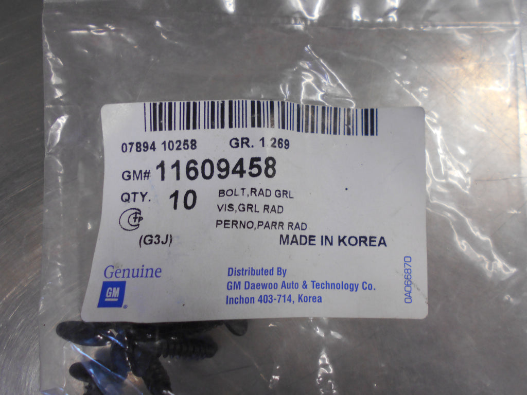 Holden Various Models Genuine Radiator Grille Bolt Pack of 10 New Part ...