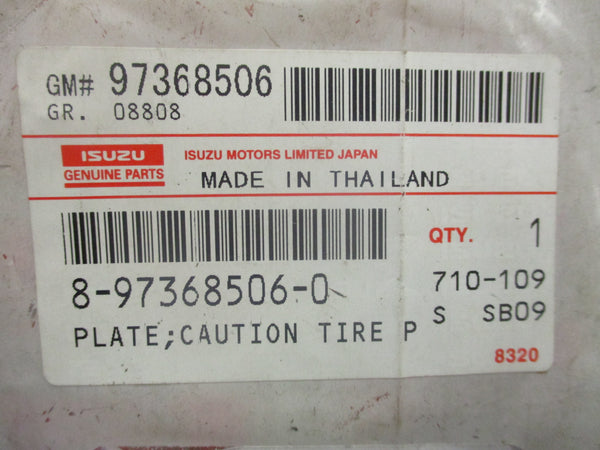 Isuzu Genuine Placard New Part – Half Price Parts - Car Parts For Half ...